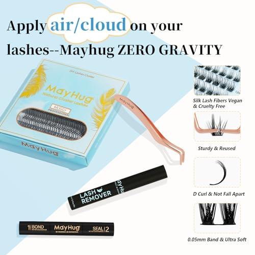 Mayhug Kit de extensiones de pestañas Cluster Lashes Nature C D Curl ...