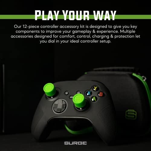 Surge Pro Gamer Pack (12 pcs) Accessory Kit for XBOX Series X|S Controller, Starter Pack w ...