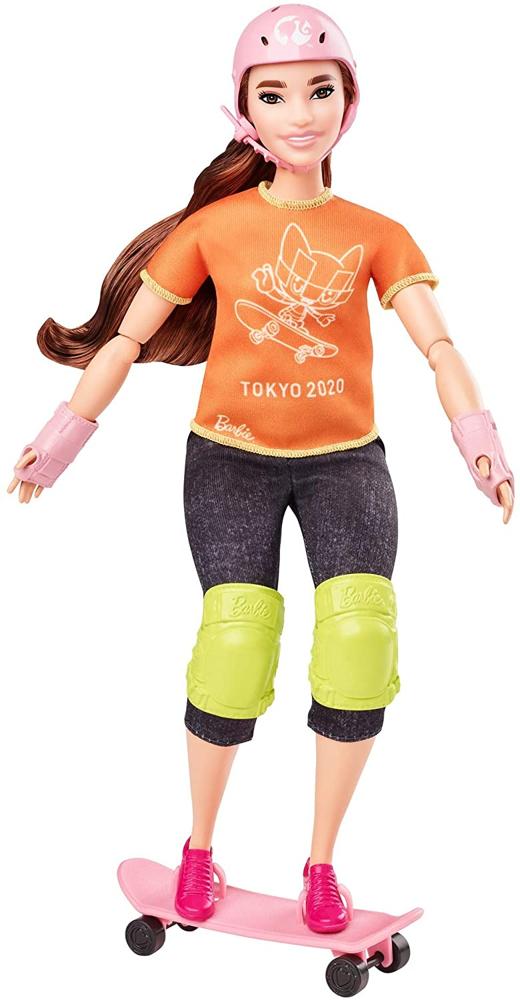Muñeca Barbie Juegos Olímpicos Tokio 2020, Patinadora, Mattel : Precio ...