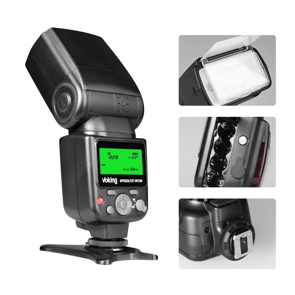 VOKING VK750 Manual LCD Display Universal Flash Speedlite Compatible ...