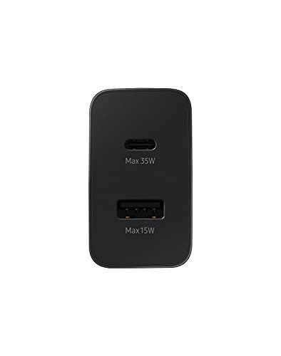 Cargador de pared de doble puerto USB C SAMSUNG de 35 W, adaptador de carga súper rápida para ...