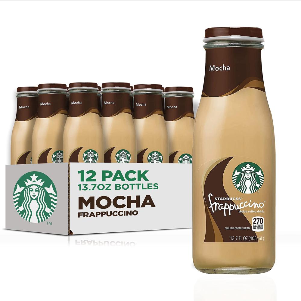 Bebida de café Starbucks Frappuccino, moca, botellas de 13,7 onzas líquidas (paquete de 12 ...