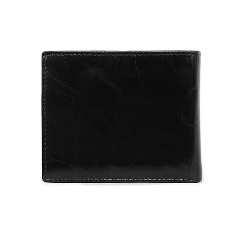 Fossil Mens Ryan Leather RFID-Blocking Bifold Passcase with Removable Card Case Wallet, Black ...