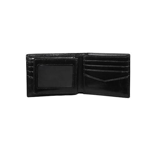 Fossil Mens Ryan Leather RFID-Blocking Bifold Passcase with Removable Card Case Wallet, Black ...