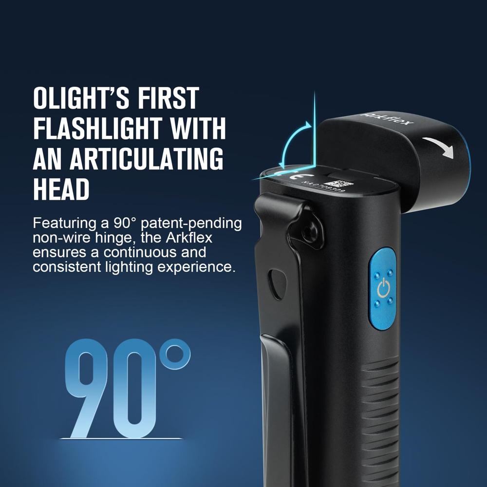 OLIGHT Arkflex Linterna de ángulo recto ajustable, linternas de mano ...