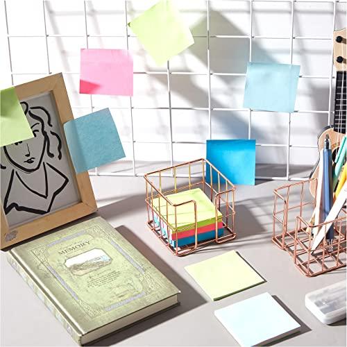Harloon 2 Pcs Post Note Holder Rose Gold Sticky Note Holder Cute Memo ...