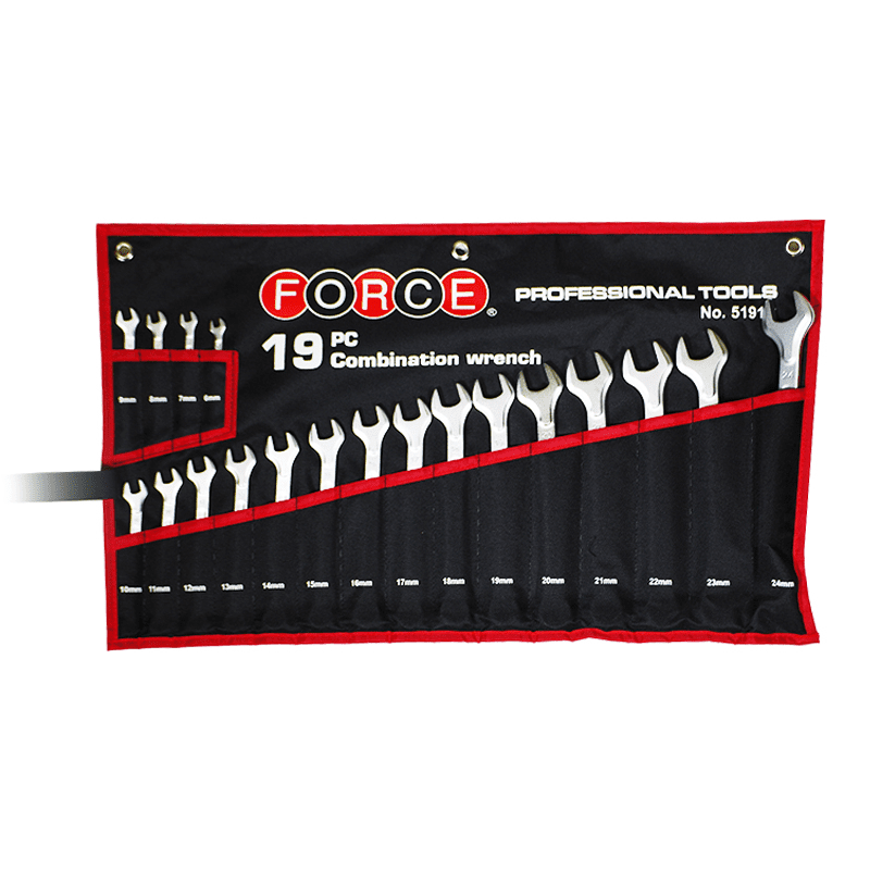 Force 5191C Juego De 19 Llaves Combinadas Con Funda Negra 6 - 24Mm ...