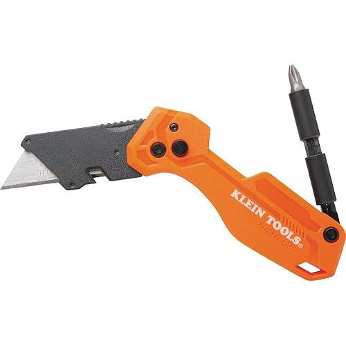 Klein Tools 44304 Folding FLICKBLADE Utility Knife, Compact, Removable ...