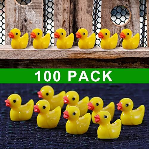 100 piezas mini patos de resina a granel juego de patos pequeños para ...