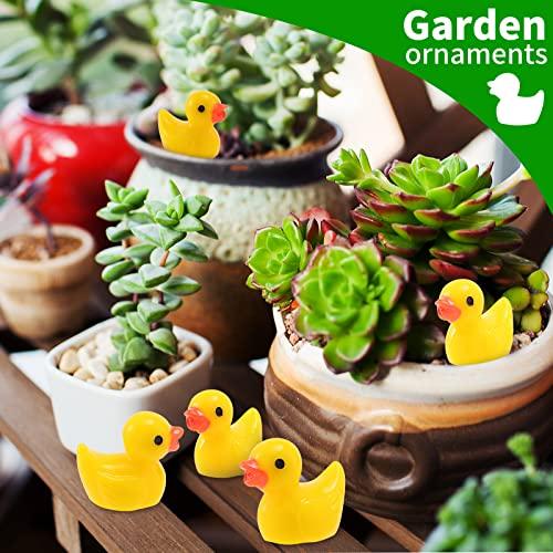 100 piezas mini patos de resina a granel juego de patos pequeños para ...