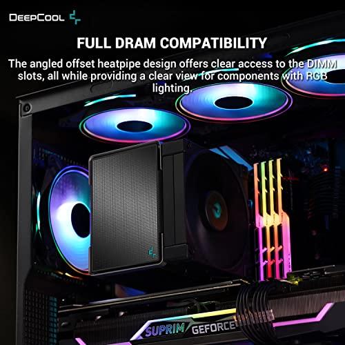 DeepCool AK500 ZERO DARK Enfriador de aire para CPU 240w TDP Disipador de calor gigante 90 mm de ...