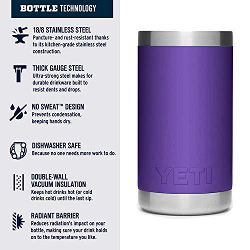 YETI Rambler Jr. Botella para niños de 12 oz, con tapa con pajita ...