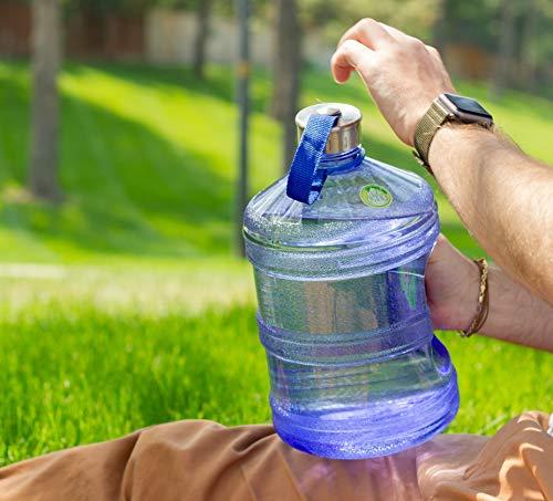 New Wave Enviro Iconic botella de agua sin BPA de 1 galón (redonda ...