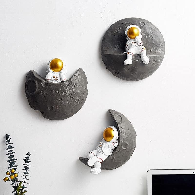 BYVUTE Astronaut Wall Decoration Figurine, Wall-mounted Resin Spaceman ...