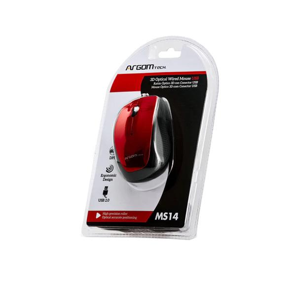 3D Wired Optical Mouse USB 800 Dpi Red Ratón Óptico 3D Con Conector USB ...