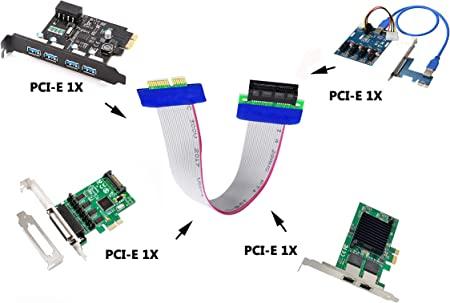 CERRXIAN PCI-E 1X PCI Express Macho a Hembra 36PIN Cable Extensor de ...