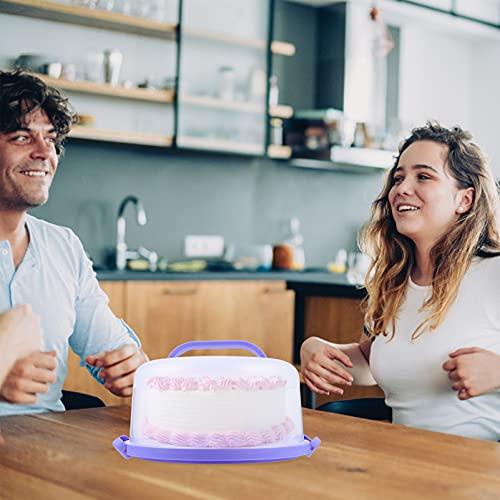 DOITOOL Cake Keeper Plastic Carrier Transporter 10 Inch Portable Clear ...