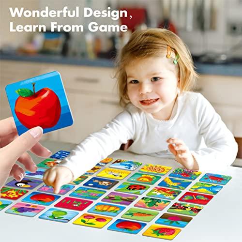 Hebayy Juego de combinación de memoria, 72 piezas de tarjetas a juego ...