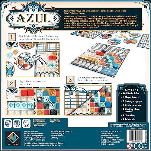 Azul Board Game - Strategy Board Game, Mosaic Tile Placement Game ...