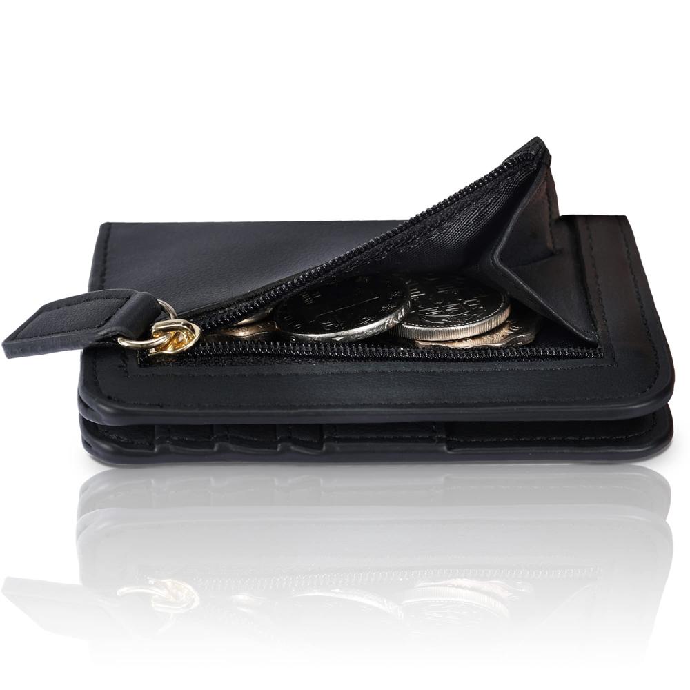 Gostwo Cartera pequeña para mujer, tarjetero delgado y plegable ...