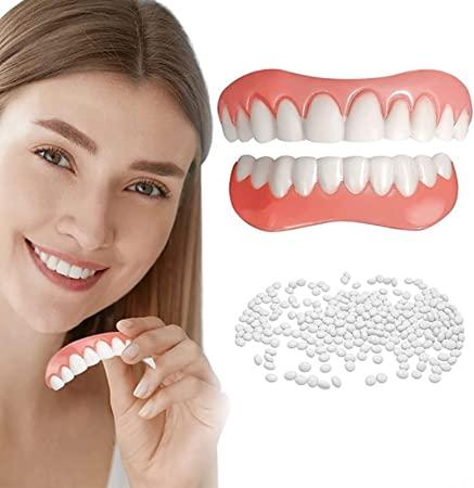 Dientes falsos para dientes perdidos, dentaduras superiores e ...