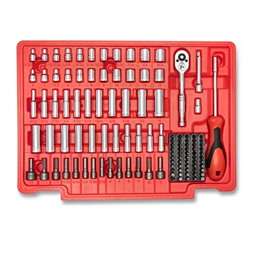 Crescent 229 Piece 1/4, 3/8 1/2 Drive Mechanics Hand Tool Set with 3 ...