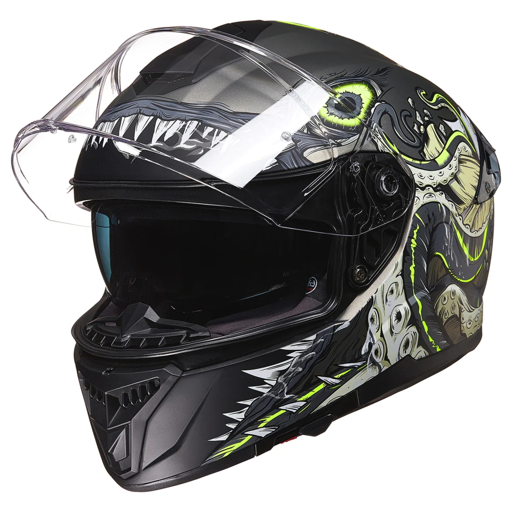 Casco De Moto Ilm Color Green Deepsea Talla L 861A : Precio Guatemala