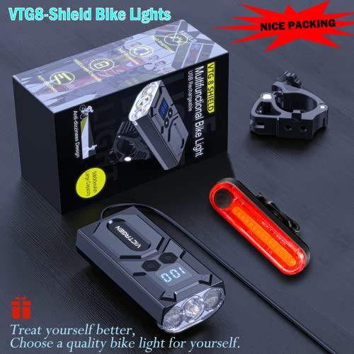 Victagen Bike Lights 8000 Lumen Bike Lights for Night Riding, 3 Cree LED Bike Headlight, Super ...