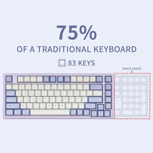 Hexgears M2 Wired Mechanical Keyboard 83 Keys, TKL Hot Swappable Gaming ...