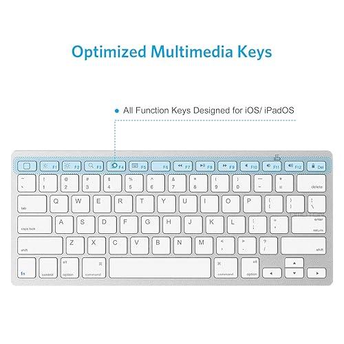 Teclado Bluetooth ultradelgado de OMOTON para iPad 10.2 (9./8./7 ...