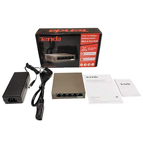 Tenda TEF1105P, conmutador PoE Fast Ethernet de 5 puertos con 4 puertos ...