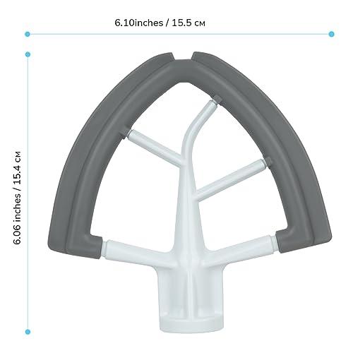 Batidor de borde flexible para batidora de pie con cabezal inclinable de Kitchen Aid, accesorio ...