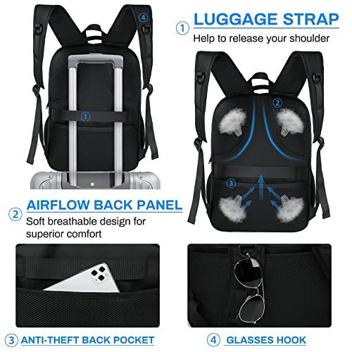 RAINSMORE Laptop Backpack 17 Inch Large Travel Backpack for Men Women ...