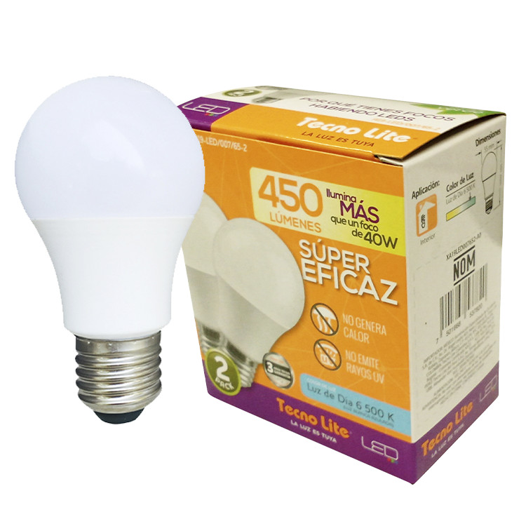 Lampara LED Tecno Lite 5W 15,000H Luz Fria 450Lm