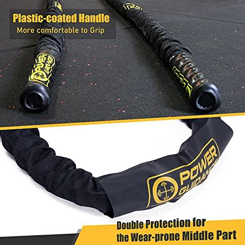 POWER GUIDANCE Battle Rope, 1.5 Width Poly Dacron 30/40/50ft Length ...