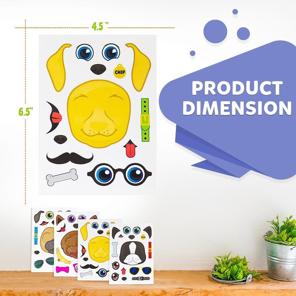 24 Make A Dog Stickers for Kids - Great for Birthday Party Favors - Fun ...
