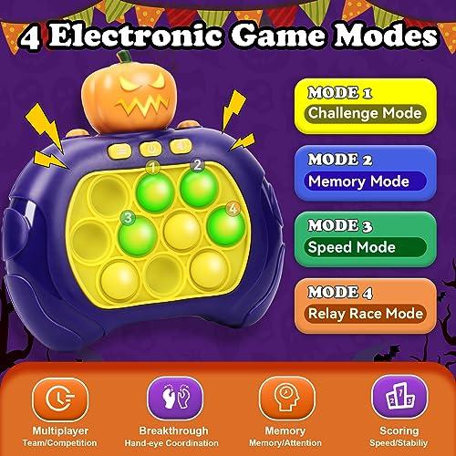 LLESSOO Fast Push Game Fidget Toys Pop Game Consola de juegos de burbujas portátil Light Up Pop ...