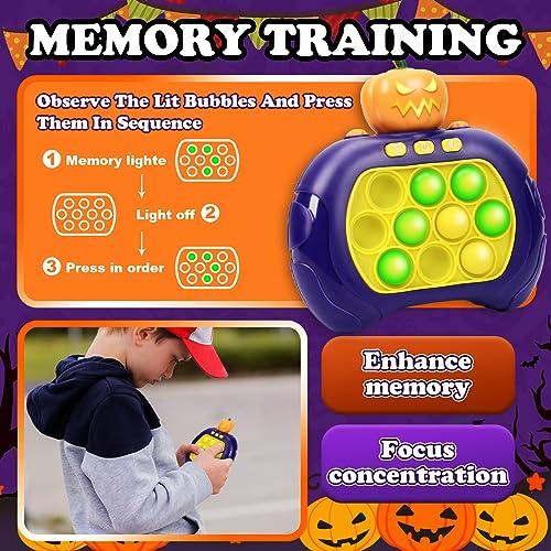 LLESSOO Fast Push Game Fidget Toys Pop Game Consola de juegos de burbujas portátil Light Up Pop ...