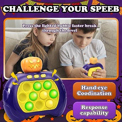LLESSOO Fast Push Game Fidget Toys Pop Game Consola de juegos de burbujas portátil Light Up Pop ...