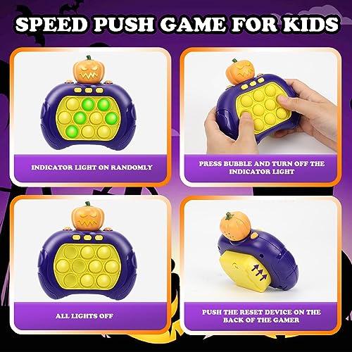 LLESSOO Fast Push Game Fidget Toys Pop Game Consola de juegos de burbujas portátil Light Up Pop ...