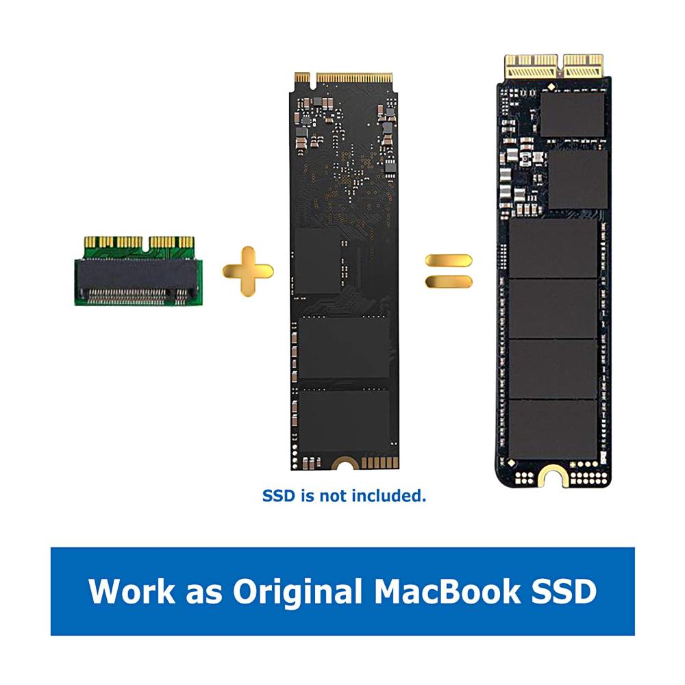 M.2 NVME SSD Convert Adapter with Screwdriver Set for MacBook, 12+16pin ...