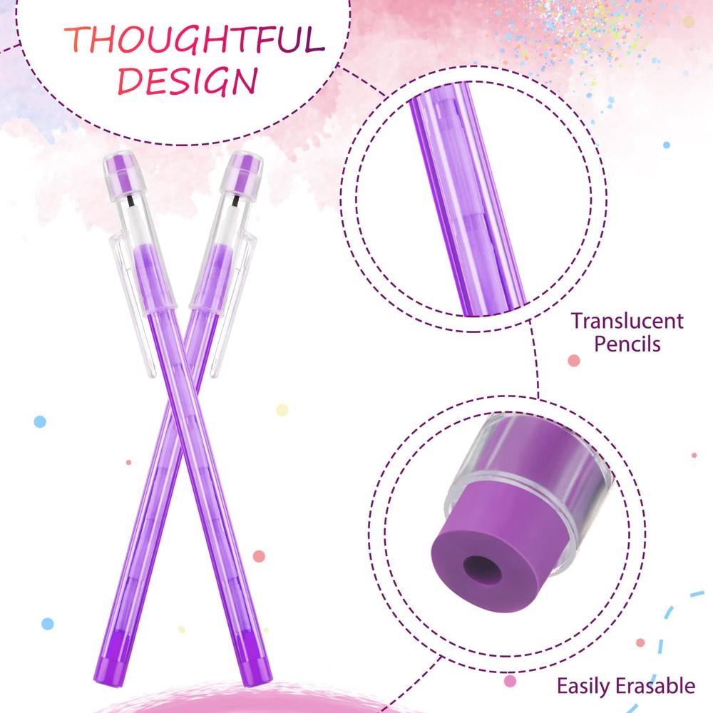 Non Sharpening Pencils Point Pencils HB Translucent Pencils Stackable ...