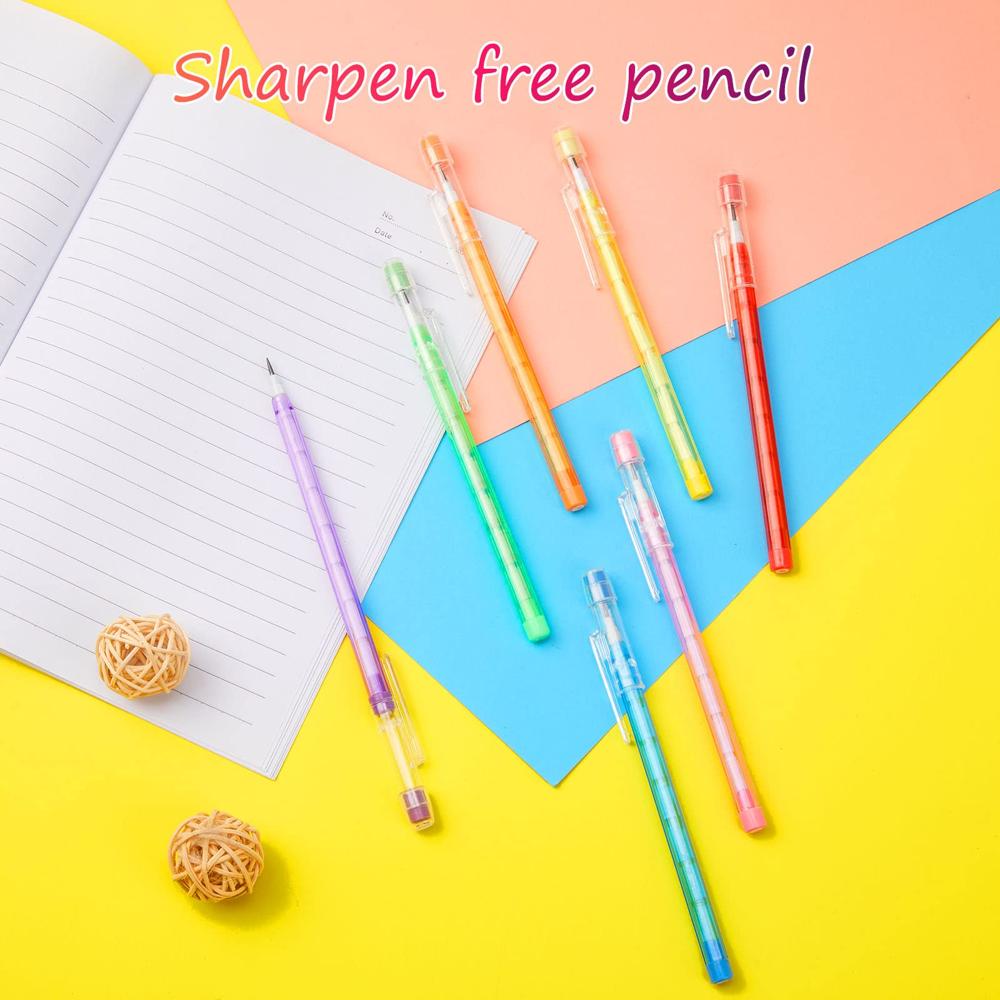 Non Sharpening Pencils Point Pencils HB Translucent Pencils Stackable ...