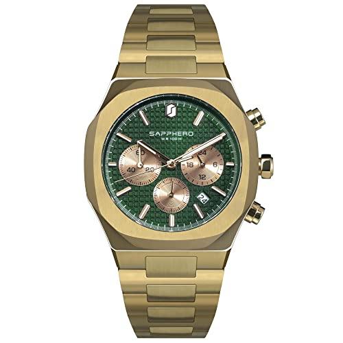 SAPPHERO Luxury Watch for Men Quartz Movement Chronograph Wrist Men ...