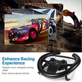 TNP PS5 Gaming Racing Steering Wheel - Gamepad Joypad Grip Controller ...