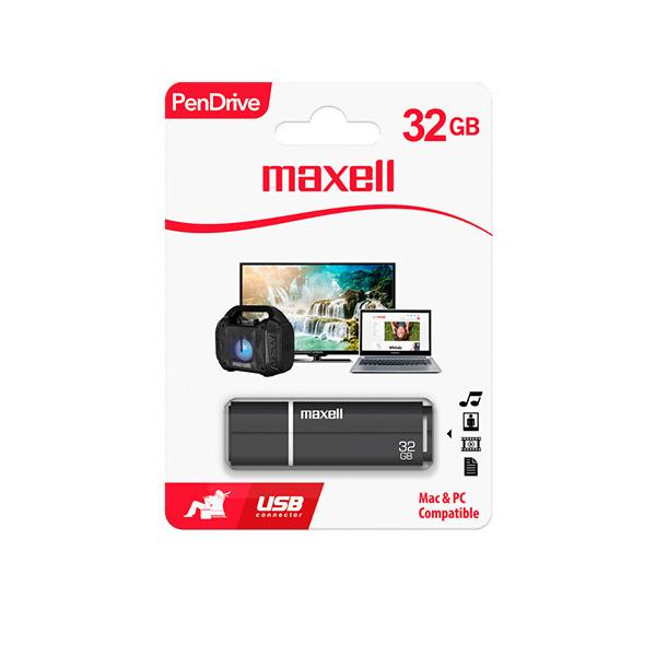 Maxell Memoria Usbpd-32 Pendrive 32Gb Negra 347540 : Precio Costa Rica