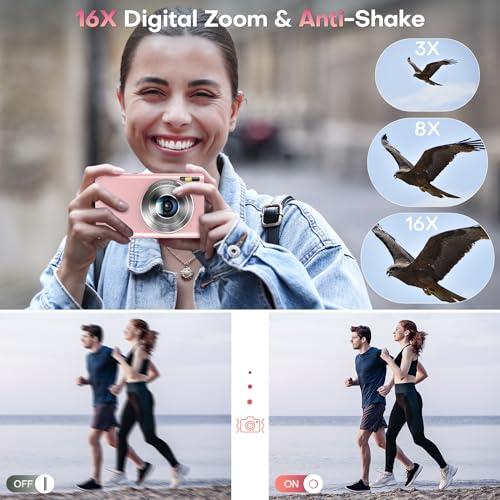 Digital Camera, Autofocus UHD 4K Vlogging Camera with 32GB Card, 48MP ...