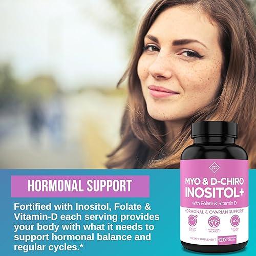 Paquete De Suplementos De Inositol Premium Myo Inositol Y D Chiro