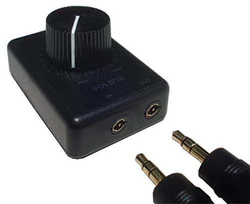 Atenuador de control de volumen de audio en línea Volbox 3.5mm 1/8 aux ...