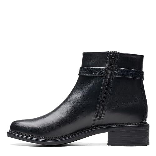 Clarks Womens Maye Grace Fashion Boot, Black Leather, 8 : Precio Guatemala